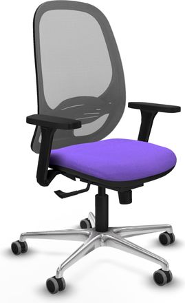 Piqueras y Crespo B&uuml;rostuhl mit 3D-Armlehnen, h&ouml;henverstellbare Lendenwirbelst&uuml;tze, ausgestattet mit 3 Positionen und Schneidschaum, mit Rollen von 65 mm, Parkett, Grau