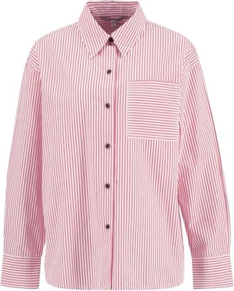 Barbour Femme, Blouses et Chemises, Rouge, Taille: 36 FR Polly Striped Relaxed Shirt