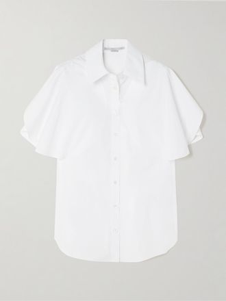 Stella McCartney Haut En Popeline De Coton - Blanc