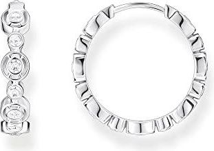 Thomas Sabo Boucles dOreille Femme - Argent 925/1000 - Oxyde de Zirconium - 32023, 20x4 mm, Argent sterling, Zircone cubique 1