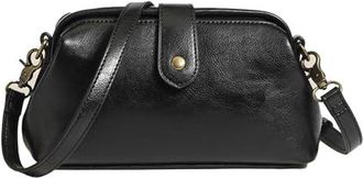 Generic Sac &agrave; bandouli&egrave;re vintage en polyur&eacute;thane de couleur unie pour femme, sac &agrave; main messager de grande capacit&eacute; r&eacute;sistant &agrave; lusure pour un usage quotidie