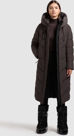 Khujo Steppmantel KHUJO TRUDIE, Damen, Gr. XS, moody plum, 100% Polyester, unifarben, eingesetzt elastischer Bund mit Windstopper, M&auml;ntel Steppmantel, Topse