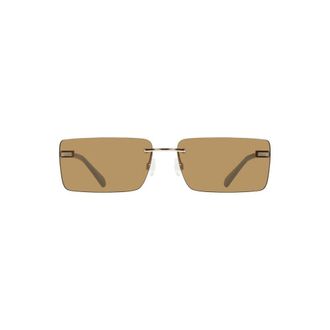 Calvin Klein Beige Metall Damen Sonnenbrille - - Accessories - Damen - Beige - ONE SIZE