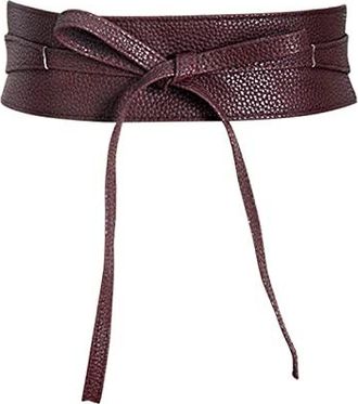 Generic Ceinture Elastique - Ceinture large pour femme en similicuir &eacute;l&eacute;gante accessoire mode noeud d&eacute;coratif polyvalente pour tenue vestimentaire