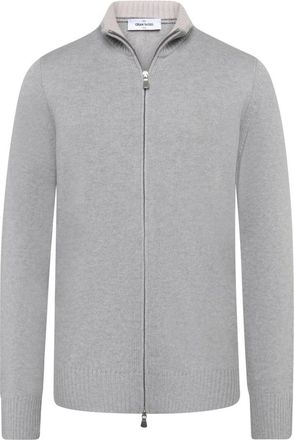 Gran Sasso Softe Strickjacke mit Zip aus einem Schurwoll-Mix mit Kaschmir in