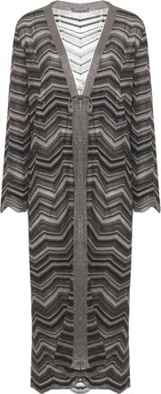 D.exterior Femme, Pulls, Brun, Taille: 36 FR Long Knit Cardigan