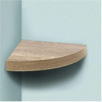 Trade Shop Mensola Parete Scaffale Ripiano Ad Angolo In Legno Mdf Rovere 24 X 4 Cm
