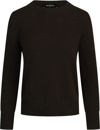 Gran Sasso Pull &agrave; col rond - Femme - Pulls - Brun - Taille: 40 FR