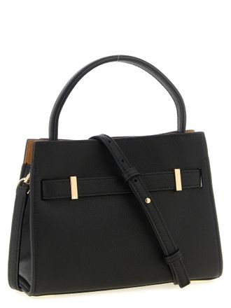 Tory Burch Lee Radziwill Petite Leather Top Handle Bag - Black