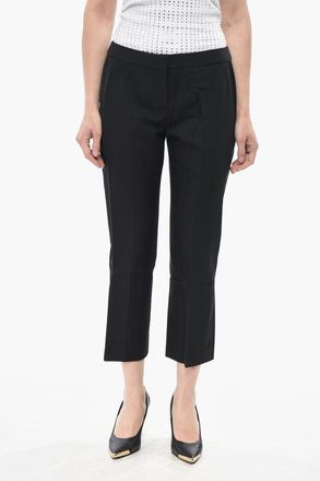 Alexander McQueen Cropped-Hose Mit Satin-Seitenstreifen Alexander McQueen
