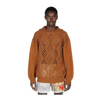 Children of the discordance Gestrickter Baumwollkapuzenpullover - - Sweatshirts & Hoodies - Herren - Braun - M