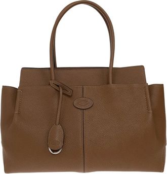 Tod's Sac fourre-tout moyen en cuir martel&eacute; - Femme - Sacs - Brun - Taille: ONE Size