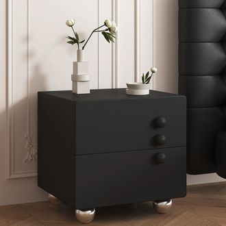 Generic Bauernhaus-Beistelltisch, Beistelltisch Mit Schublade Und Abgerundetem Griff, Kugelf&ouml;Rmige Schrankbeine Aus Edelstahl for Schlafzimmer, Wohnzimmer