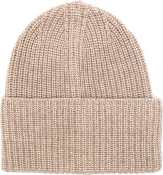 Zanone Beanie in Fischerstrick - Nude