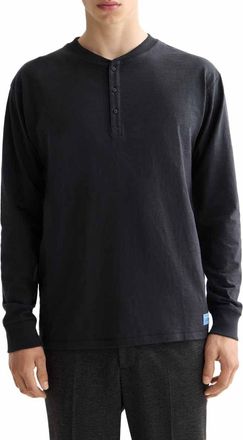 Scotch & Soda Herren Slub Shirt Ls Henley-Hemd, Meteorit 021, XL