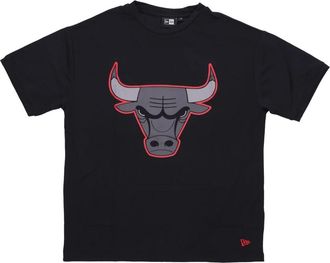 New Era Chicago Bulls Mesh Tee Schwarz/Rot - - Tops - Herren - Schwarzk - XL