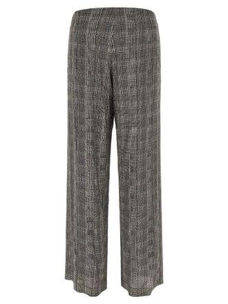 Ermanno Scervino Crystal-Embellished Prince of Wales Trousers - Grey