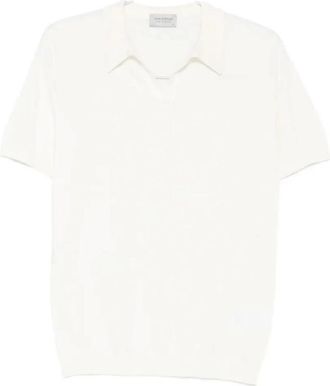 John Smedley Homme, Pulls, Blanc, Taille: L Polo