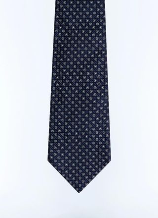 Fursac Cravate en jacquard de soie &agrave; fleurs - Taille Unique - Homme
