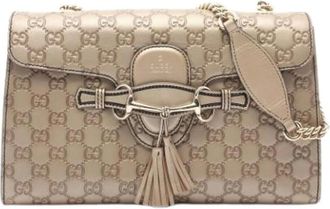 Gucci Sac bandouli&egrave;re Horsebit Pre-owned - Femme - Pre-owned - Beige - Taille: ONE Size