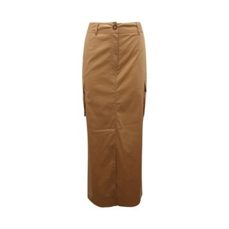 D.exterior 58591 Cargo Popeline Skirt - - Skirts - Damen - Beige - XS