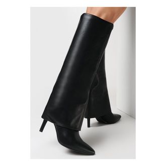 Vera Collection Bottes gu&ecirc;tres &agrave; talon aiguille bout pointu, Noir