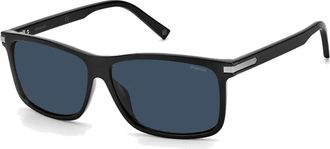 Polaroid unisex, Accessoires, Noir, Taille: 59 MM Lunettes de soleil rectangulaires polaris&eacute;es