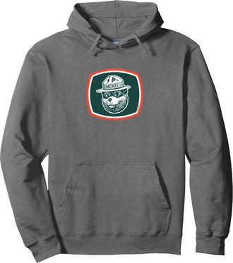 Giant Step Design Co. Vintage Smokey Bear Retro Pullover Hoodie