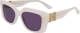 Karl Lagerfeld Femme, Accessoires, Beige, Taille: ONE Size Lunettes de soleil rectangulaires