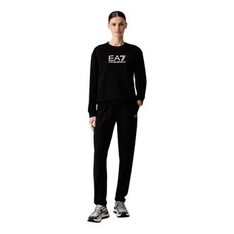 Emporio Armani Ensemble de surv&ecirc;tement en coton stretch avec logo - Femme - Sport - Noir - Taille: 44 FR