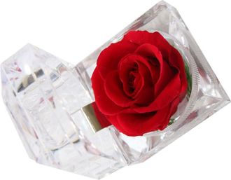 Cabilock 1 Stück Ewige Konservierte Rose Geschenkbox mit Schublade für Valentinstag Geburtstag Jubiläum Dekoration Zuhause Rot