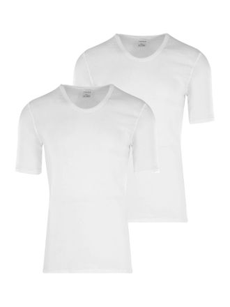 Schiesser 2 St&uuml;ck ( Doppelpack ) Herren 1/2 Arm Unterhemd Feinripp - Wei&Atilde;Y: Gr&ouml;&Atilde;Ye: XL