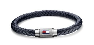 Tommy Hilfiger Jewelry Geflochtenes Lederarmband f&uuml;r Herren Marineblaue Farbe - 2701000