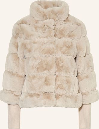 Rino&Pelle Rino & Pelle Kunstfell-Jacke Im Materialmix beige