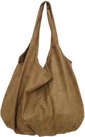 Generic Sac polyvalent en flanelle pour femme et fille - Grande capacit&eacute; - Pour le travail scolaire - Voyage quotidien, marron, 20.47x14.57x3.94Zoll