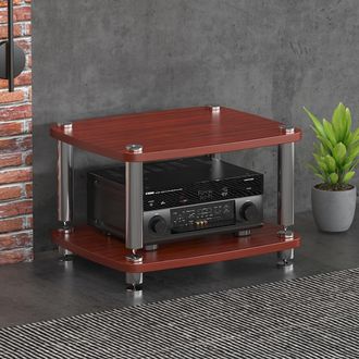 Generic HiFi Regal 4-stufiges Stereo-St&auml;nder, HiFi-Lautsprechergeh&auml;use Mit Vibrationsd&auml;mpfung, Modernes Stereo-Rack Aus Holz for Gaming, Besprechungsr&auml;ume, Wo