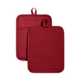 KitchenAid Geripptes Topflappen-Set aus weichem Silikon, ger&auml;ucherter Paprika