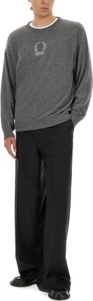 Moschino Virgin Wool Canvas Trousers - Black