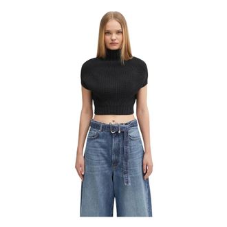 Sportmax Pull &agrave; col roul&eacute; - Femme - Pulls - Noir - Taille: 38 FR