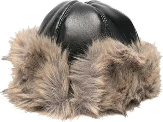 STAND Sable Faux-fur Trim Hat