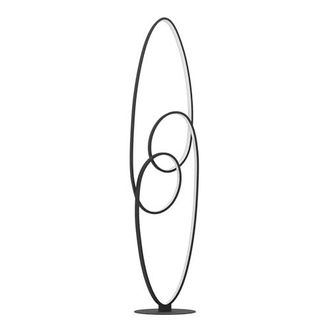 Eglo LED Stehlampe Gianella, Design Lampe Wohnzimmer, geschwungene Standleuchte aus Metall in Schwarz, warmwei&szlig;, 120,5 cm