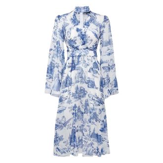 Philipp Plein Robe longue en georgette &agrave; cristaux En Plein air - Femme - Robes - Multicolore - Taille: 40 FR
