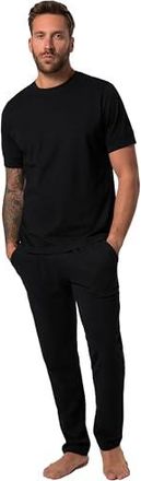 JP1880 Hommes Grandes Tailles L-8XL Pyjama JP Aware, Homewear, Manches mi-Hauteur, Coton Bio certifi&eacute; GOTS, Jusquau 8 XL Noir 5XL 830777100-5XL