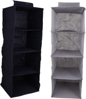 Garneck Lagiger Kleideraufbewahrungsbeutel aus Vliesstoff Faltbarer Hängeorganizer mit Fächern Platzsparend Robust für Schrank Schlafzimmer Zuhause