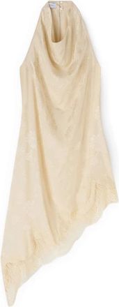 Motivi Femme, Robes, Beige, Taille: 36 FR Robe asym&eacute;trique en satin avec drap&eacute;