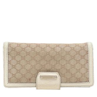 Celine Portefeuille en Toile Macadam Pre-owned - Femme - Pre-owned - Brun - Taille: ONE Size