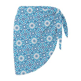 MC2 Saint Barth Georgette Sicily Tile Strand Pareo - - Swimwear - Damen - Blau - ONE SIZE