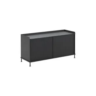 MUUTO Buffet Enfold - Noir - Chêne massif laqué - Designer Thomas Bentzen