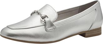Marco Tozzi Damen Slipper mit Blockabsatz Vegan, Silber (Silver), 36 EU