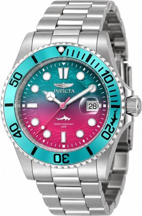 Invicta Pro Diver 50904 Herrenuhr - Quarzwerk - Edelstahl mit rosa Zifferblatt - 42 mm